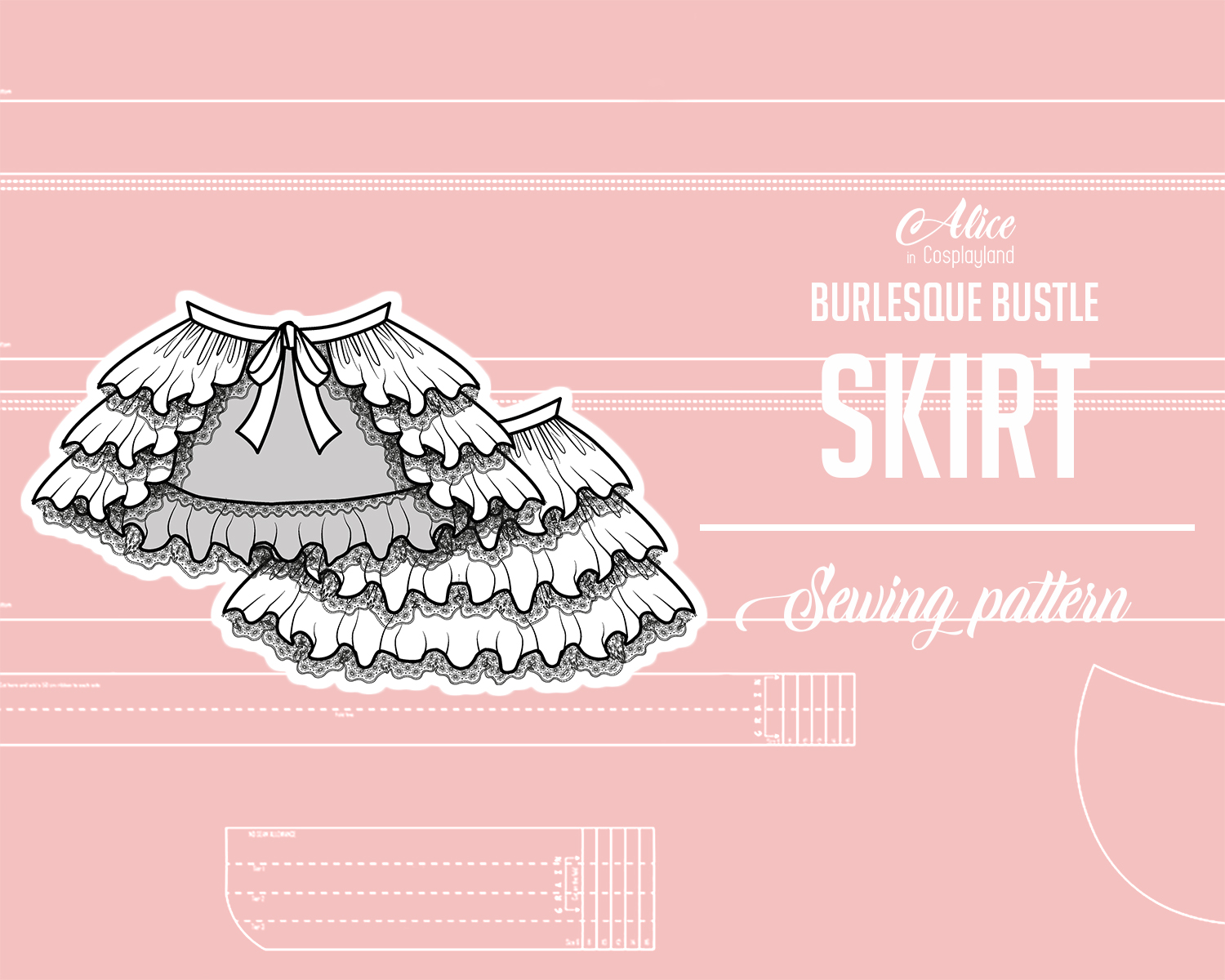 Burlesque bustle skirt tutorial - Alice in Cosplayland