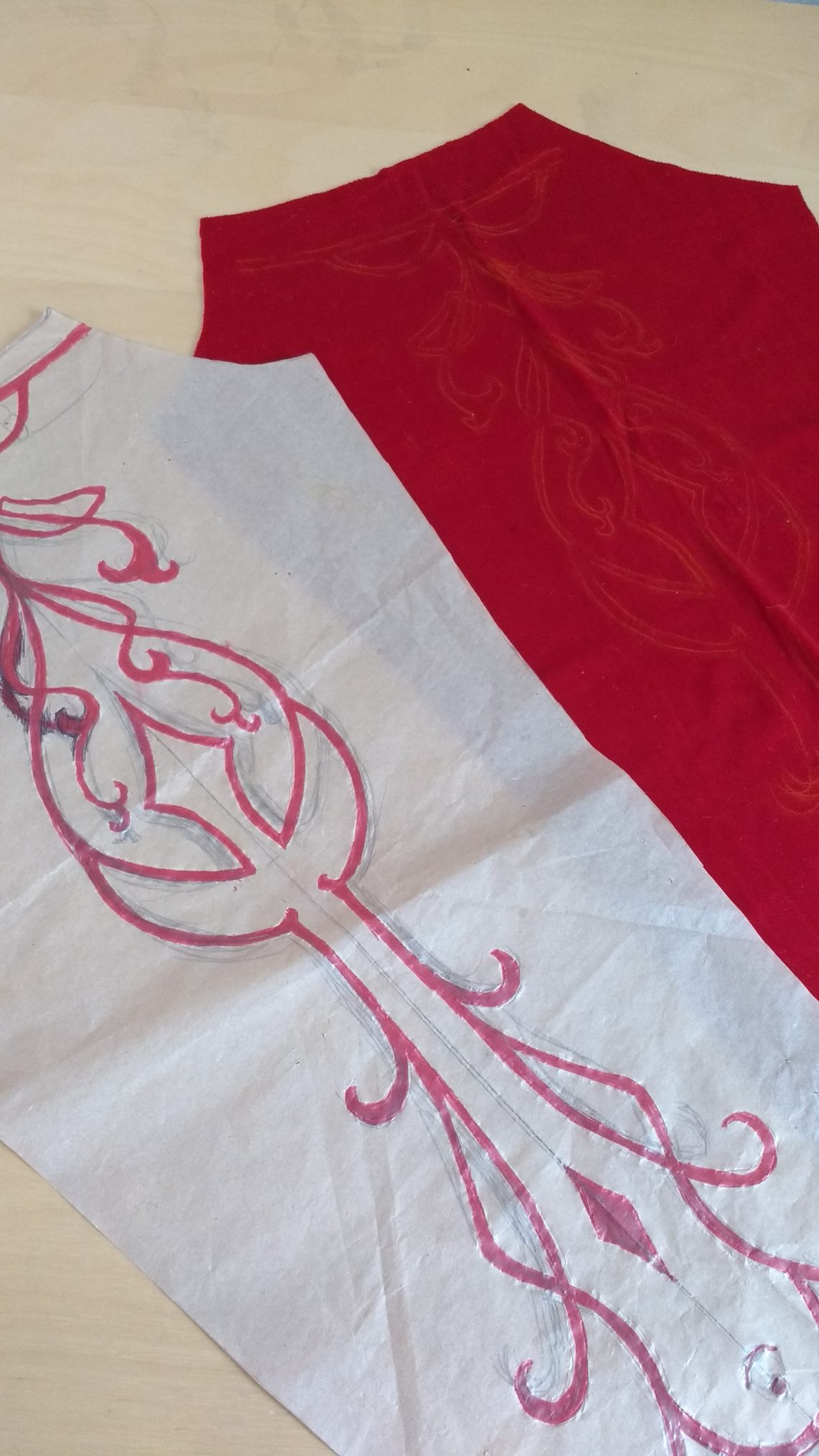 How to paint velvet fabric with acrylics - Alice in Cosplayland