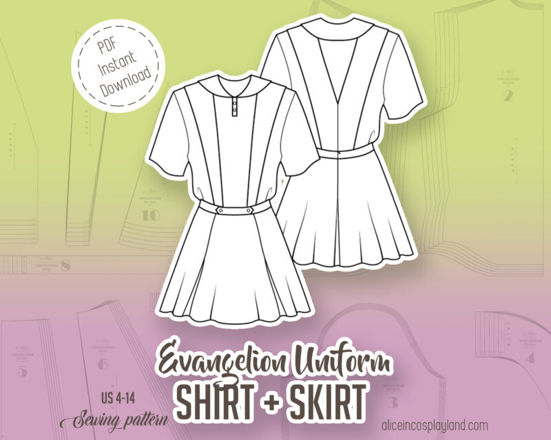 Evangelion Uniform Sewing Pattern - Alice in Cosplayland