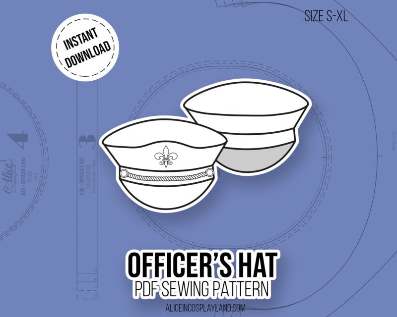 Officer's Hat Sewing Pattern - Alice in Cosplayland