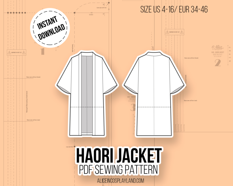 Haori Jacket Sewing Pattern - Alice in Cosplayland