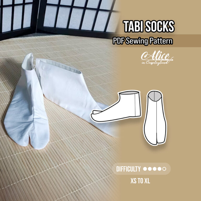 Tabi Socks for Kimono Sewing Pattern - Alice in Cosplayland