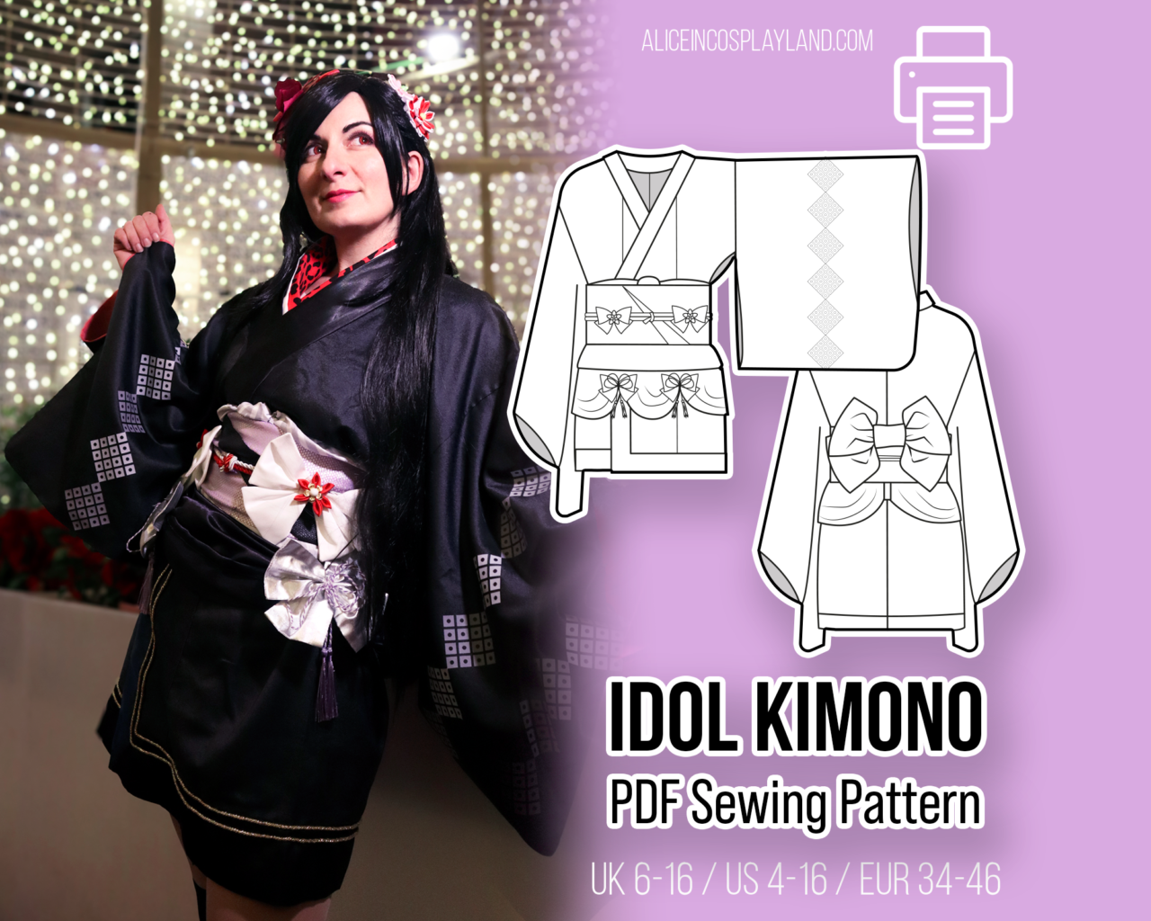Idol Kimono Sewing Pattern - Alice in Cosplayland