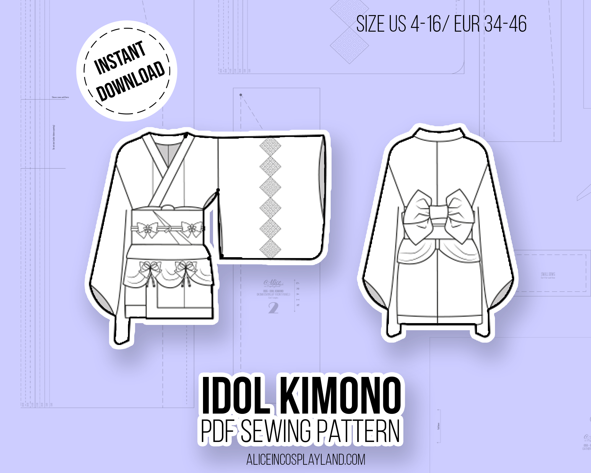 Idol Kimono Sewing Pattern - Alice in Cosplayland