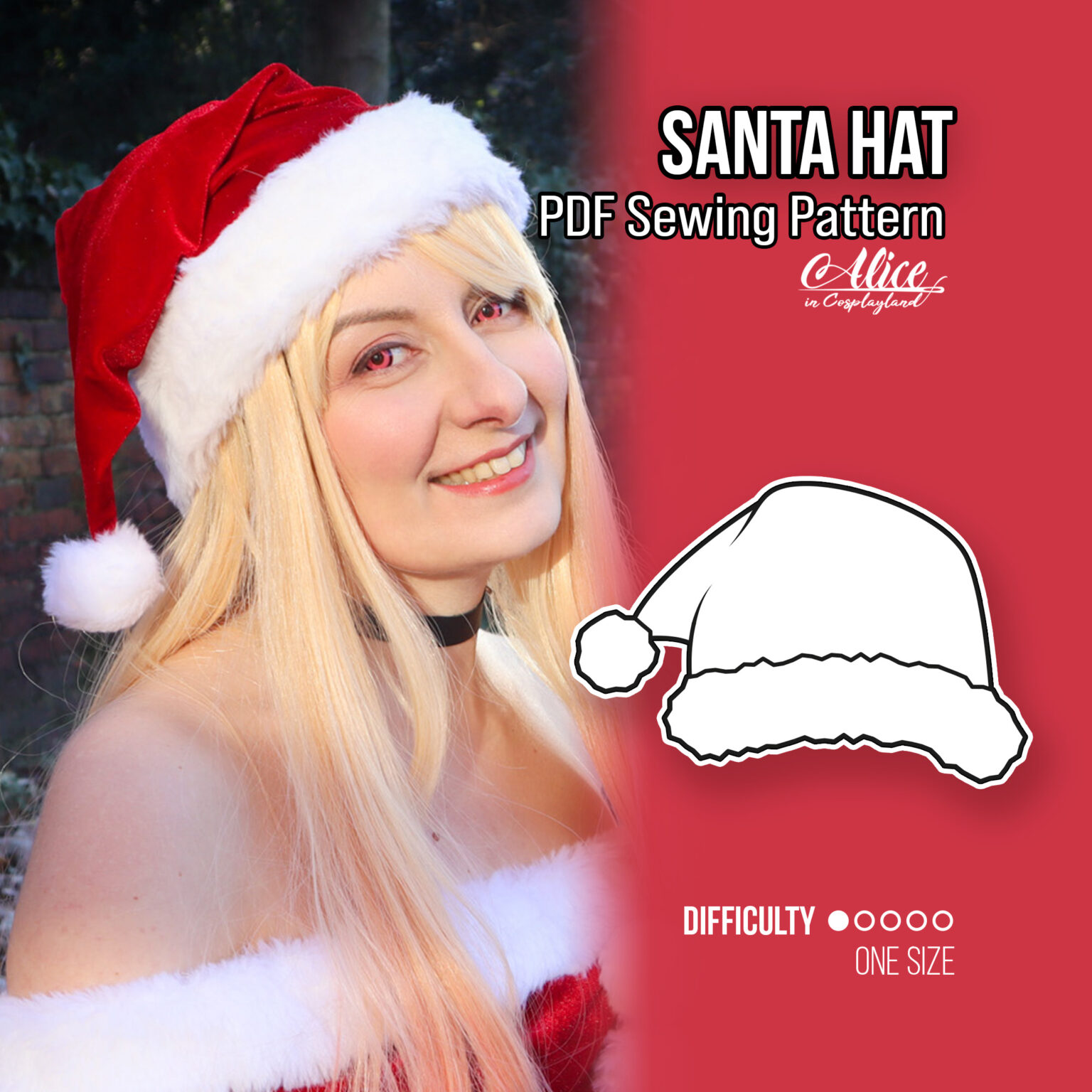 Santa Hat Sewing Pattern - Alice in Cosplayland